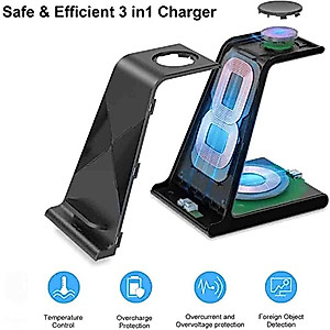 Lopnord for Samsung Wireless Charger, Wireless Charging Station for Samsung Galaxy S23 S22 Ultra/S22/S21/Z Fold 4, Watch Charger for Samsung Galaxy Watch 5 5 Pro 4 Active 2/Galaxy Buds 2Pro/Live