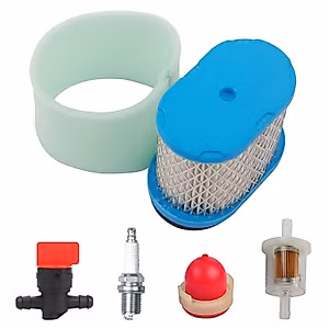 HIFROM Air Filter Spark Plug Fuel Filter Primer Bulb Kit Replacement for 498596 690610 69702 5059H Stens 100-093 John Deere M147431 Pre Filter 273356S