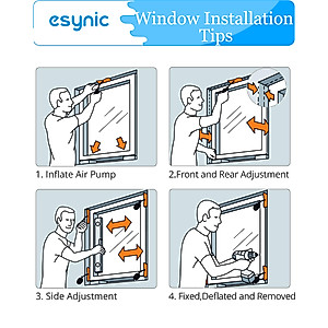 eSynic 2Pack Durable Air Wedge Bags Reliable Air Wedge Pump Bags Anti-slip Air Shim Bags Load-bearing 300lbs/136kg Air Door Lifting Tools with 4 Wedges for Door Window & Furniture Installation etc