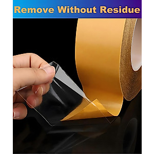 ANGKEEL Double Sided Tape with Acrylic Clear Adhesive 1Inch x 66 Feet Super Thin Strong Sticky Tape for Arts & Crafts, Photo, Paste Scrapbook, Woodworking, Fixed Carpet, Wall Decor, Anti Cat Scratch