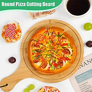 Ricawa Wood Cutting Board Set 3PCS, Kitchen Bamboo Cutting Board, Chopping Board with Juice Groove and Handle – Wood Serving Tray for Meet, Bread, Pizza, Cheese, Fruit &Vegetables(3 Pack, 3 Style)