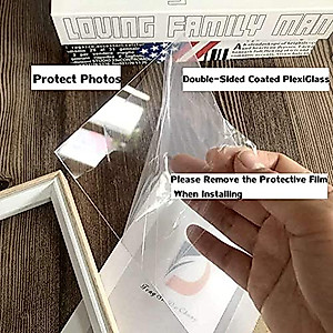 ZYUE 6x8 inch Picture Frame Made of Wood and High Definition Plexi Glass for Wall Mounting and Table Top Display Photo Frame Black