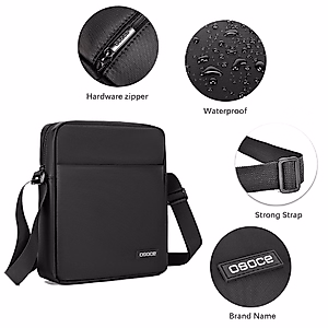 OSOCE Messenger Bag, Crossbody Bag Shoulder Bag for Men Water Resistant Man Bag Man Purse for Business Office, L