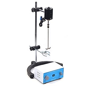 Electric Overhead Stirrer 100W 110V Lab Mixer with Stirring Rod 3000 RPM Top-Mounted Mixer Grinder Homogenizer Home Lab Homebrew Industrial Stirrer Industrial Grinder Homogenizer Mixer