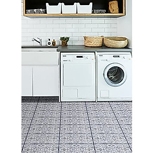 FloorPops Hastings Peel & Stick Floor Tiles, Blue
