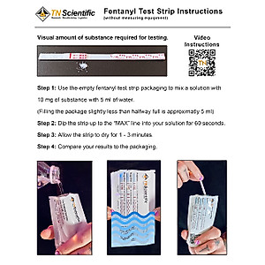 TN Scientific - Fentanyl Drug Test Strip [2 Pack] - Powder, Liquid, & Urinalysis Testing Forensic Kit