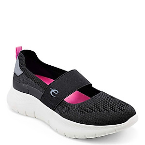 Easy Spirit Women's PAISLEY2 Mary Jane Flat, Black 001, 9 Wide
