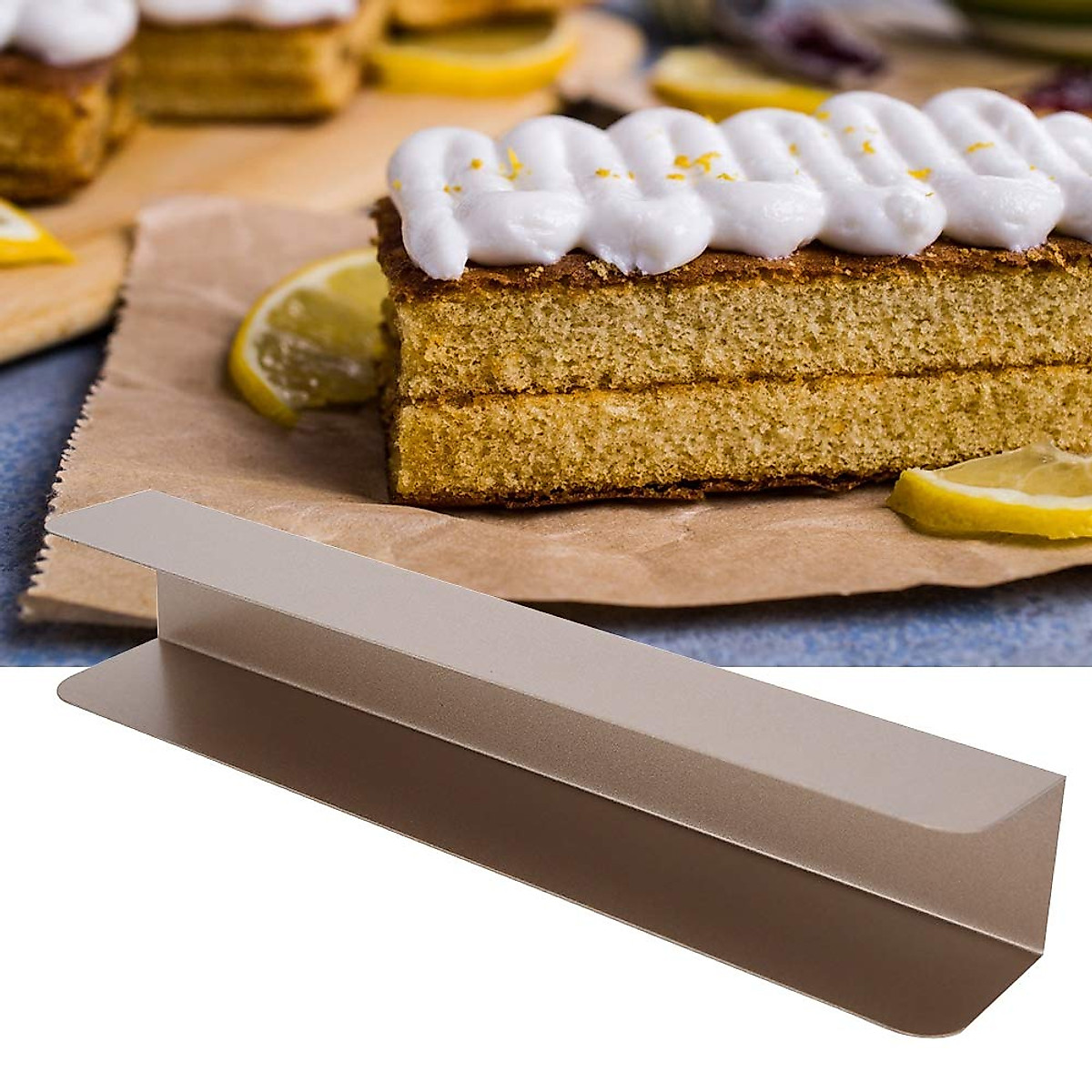 MAGT U Shaped Biscuits Mold, Carbon Steel Durable Non Stick U Shaped Rectangular Cranberry Cookies Baking Mold Kitchen Tools (Long Type)