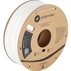 2.85mm(3mm) ABS Filament 2.85mm White ABS, 1kg Heat Resistant ABS - Polymaker PolyLite ABS 3D Printer Filament 2.85mm White Filament, Print with 2.85mm Openning 3D Printers Only