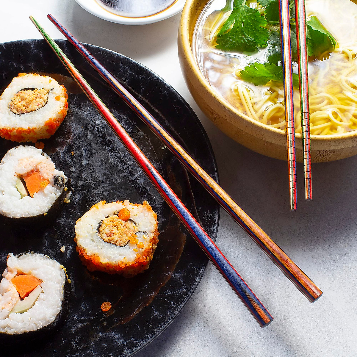 Baltique® Marrakesh Collection Reusable Chopsticks, Set of 4 Pairs, Non-Slip, 9-7/8" Long