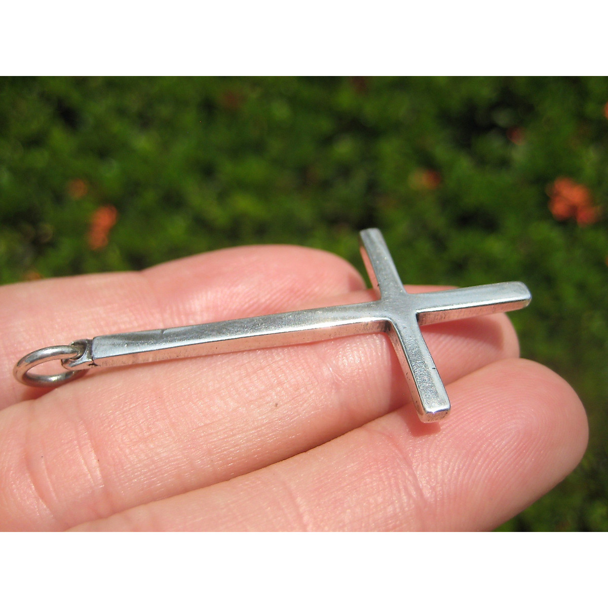 Himalayan Treasures 925 Silver Extra Large Petrine Saint Peter's Inverted Cross Satanic Pendant A20