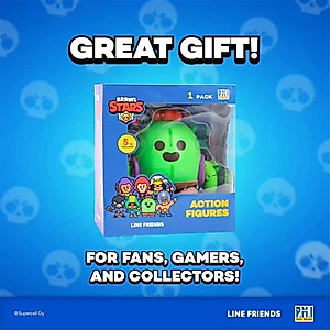 P.M.I. Brawl Stars Action Figure | Spike Cactus Figure | 4.5-Inch-Tall Collectibles | Brawl Stars Toy Figurine| Ofically Licensed Toys, Supercell, Gift for Video Gamer - Articulated Figure