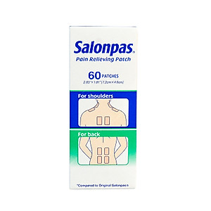 SALONPAS Pain Relieving Patch 2.83x1.81 60 Patches (60 Patches)