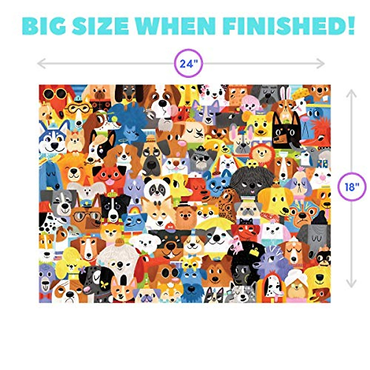 Crocodile Creek - Lots of Dogs - 500Piece Jigsaw Puzzle for Ages 5 & Up, Multicolor, 1 EA