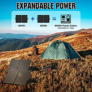 ECO-WORTHY 100W Foldable Solar Panel with Adjustable Kickstand for Jackery/Flashfish/BALDR/Goal Zero Portable Generator Power Station, Upgraded Portable Solar Power for Outdoor Camping RV Off Grid