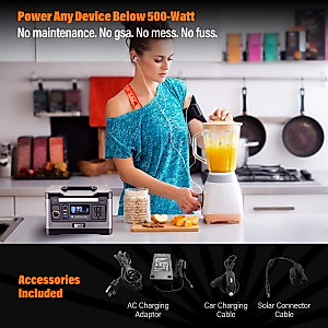 RICH SOLAR X500 Lithium Portable Power Station 540Wh Rechargeable Solar Generator with Bag Battery Backup Power for Camping Outdoors RV Emergency