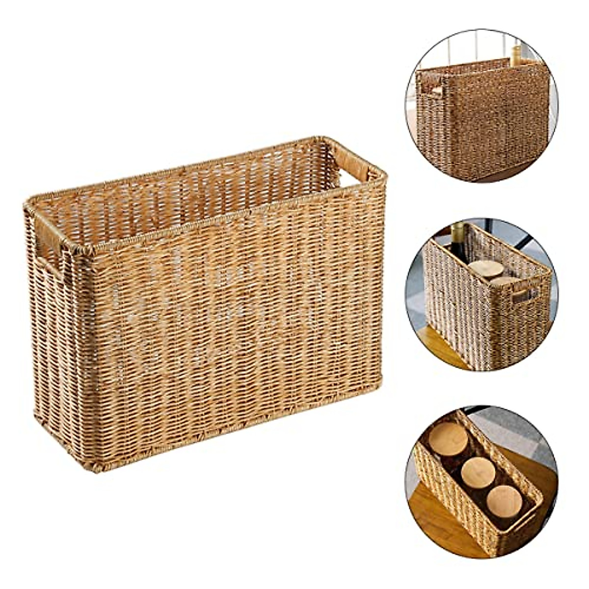 Piggy Bank Snack Container Snack Container Farmhouse Wicker File Basket Magazine Storage Clothes Basket Basket Magazine Holder Pantry Storage Baskets Garbage Container Bin Shelf Bracket