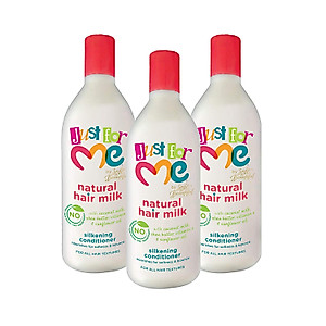 Just For Me Natural Hair Milk Silkening Conditioner, Nourishes For Softness & Bounce, With Coconut Milk, Shea Butter, Vitamin E & Sunflower Oil, 13.5 Ounce (3 Pack)