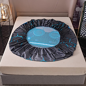 NTBED Game Console Fitted Sheet Set for Boys Girls Kids 3D Gaming Geometric Lightweight Gamer Microfiber Mattress Cover Sets(Blue,Twin)