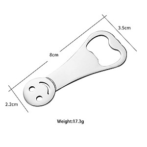 PLWJK 2 Pack Bottle Openers, Stainless Steel Cute Beer Opener for Kitchen, Bar and Restaurant
