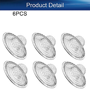 Yinpecly 70mm Dia Kitchen Sink Strainer Stainless Steel Mesh Sink Strainer, Perfect for Kitchen Sink, Bathroom Bathtub, Floor Drain, Balcony Drain Hole, Narrow Rim 6Pcs