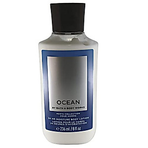 Bath and Body Works Ocean Men's Signature Collection 24 hr Moisture Super Smooth Body Lotion with Shea Butter, Coconut Oil and Vitamin E 8 fl oz / 236 mL