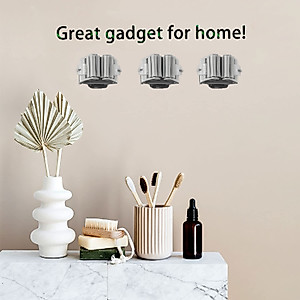 2 Pcs Self Adhesive Broom Holder, No Drilling Broom Holder Broom and Mop Grippers Wall Mount Broom and Dustpan Hanger Damage-Free for Laundry Room, Kitchen, Garden, Garage Storage Systems - Gray