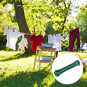 PATIKIL Plastic Coated Clothesline, 1/8 Inch x 66 FT Extra Strong Steel Core Clothes Lines Wire for Drying Clothes, Outside Hanging, Green