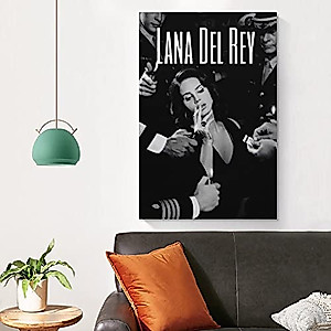 SSJS Lana Del Rey Poster Decorative Painting Canvas Wall Posters And Art Picture Print Modern Family Bedroom Decor Posters 12x18inch(30x45cm)