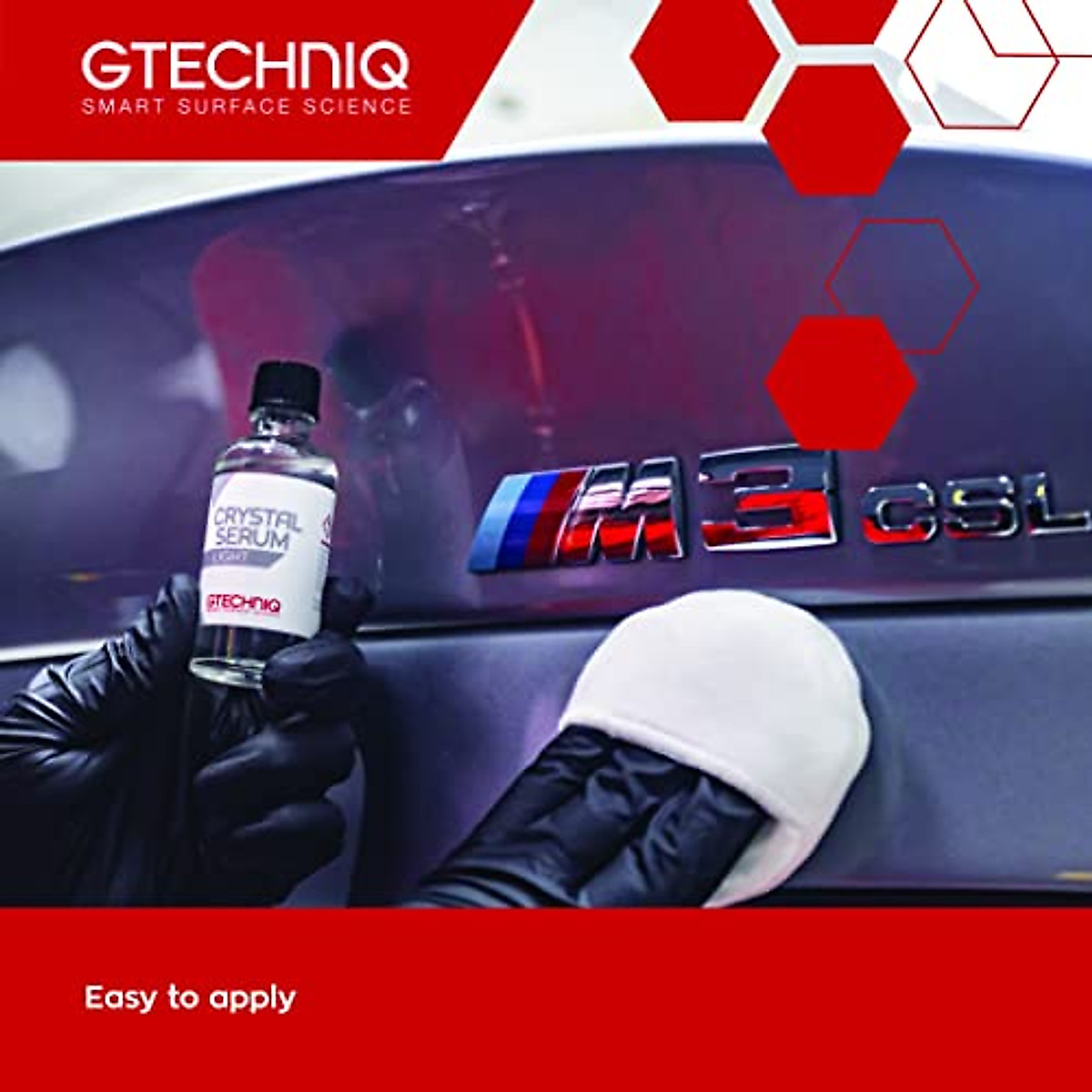 Gtechniq Crystal Serum Light 50ml - Automotive Paint Protection - Beautiful, Durable Gloss, High End Performance Beading, Swirl Mark and Chemical Resistance, Reduces Surface Hazing - Easy to Apply