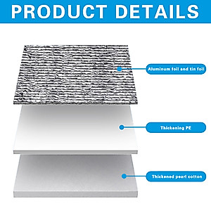 10 PCS Reusable Insulated Shipping Bags 13.4 x 9.5 x 13 Inch, Thermal Box Liners for Lunch Box Camping Picnic Foil Insulated Bag Liner Waterproof Insulation Package for Frozen and Hot Food