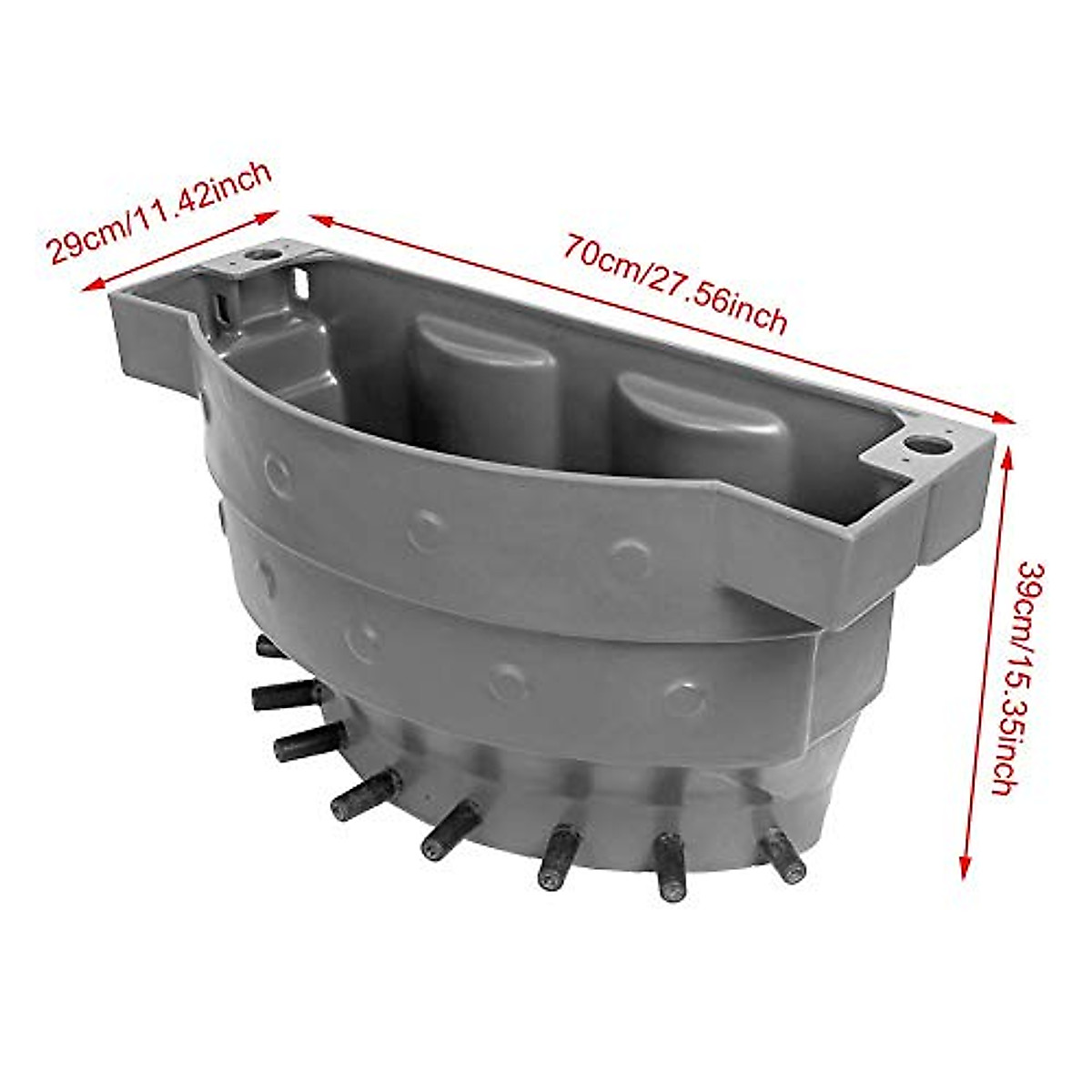Milk Feed Buck, HL MP70C Plastic 38L High Capacity 8 Nipples Calf Milk Feed Bucket for Cattle Sheep Livestock for Cattle Sheep Livestock(38L) Bucket Organizers