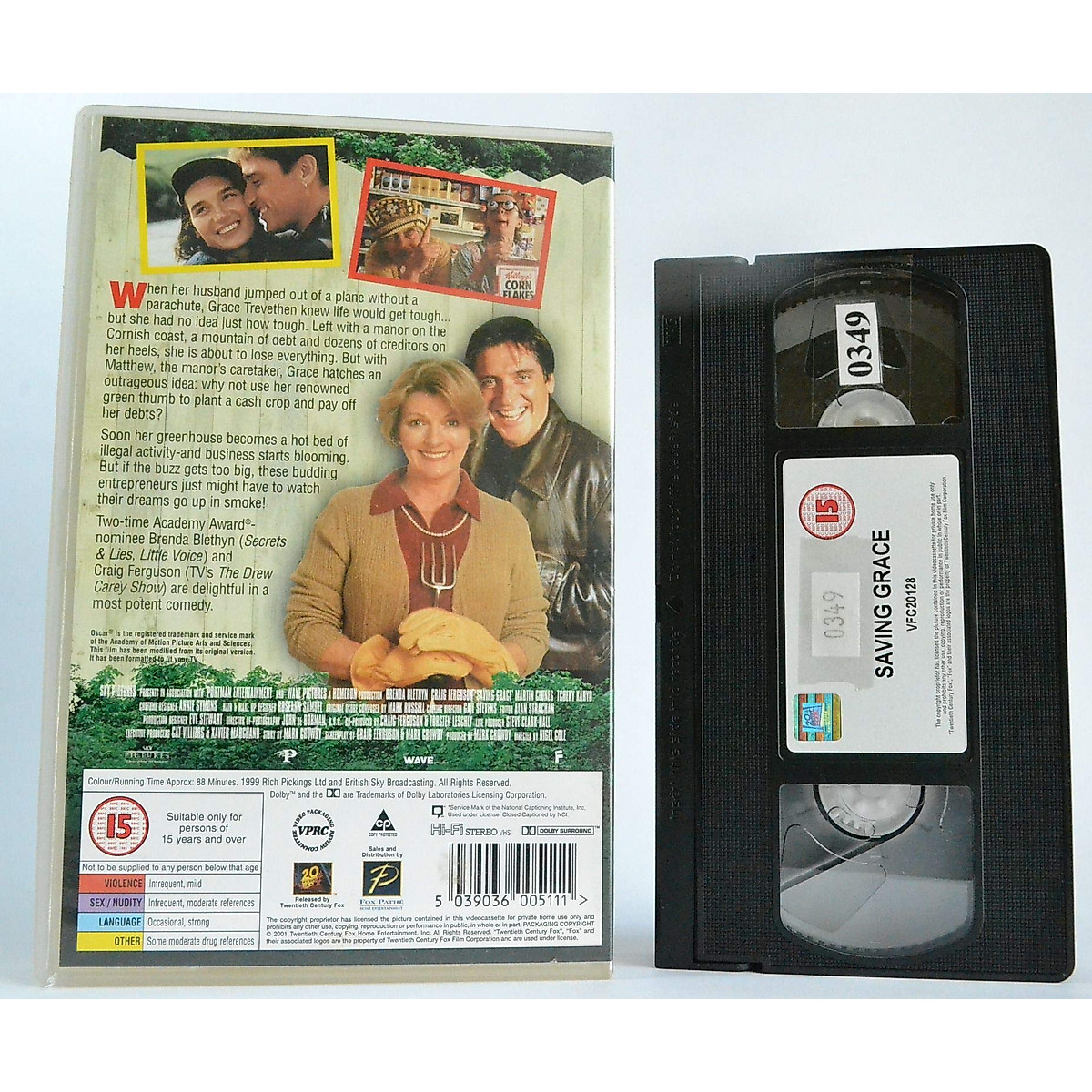 Saving Grace: Made For Sky Pictures T.V. - Brenda Blethyn - (1999) Ex-Rental VHS