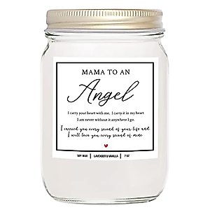 YouNique Designs Miscarriage Candle for Mothers, 7 Ounces, Loss of Baby Sympathy Gifts, Infant Loss Memorial Gifts, White All Natural Soy Vegan Aromatherapy Candles for Home (Lavender & Vanilla)