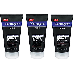 Neutrogena Men Sensitive Skin Shave Cream, 5.1 Ounce (Pack of 3)