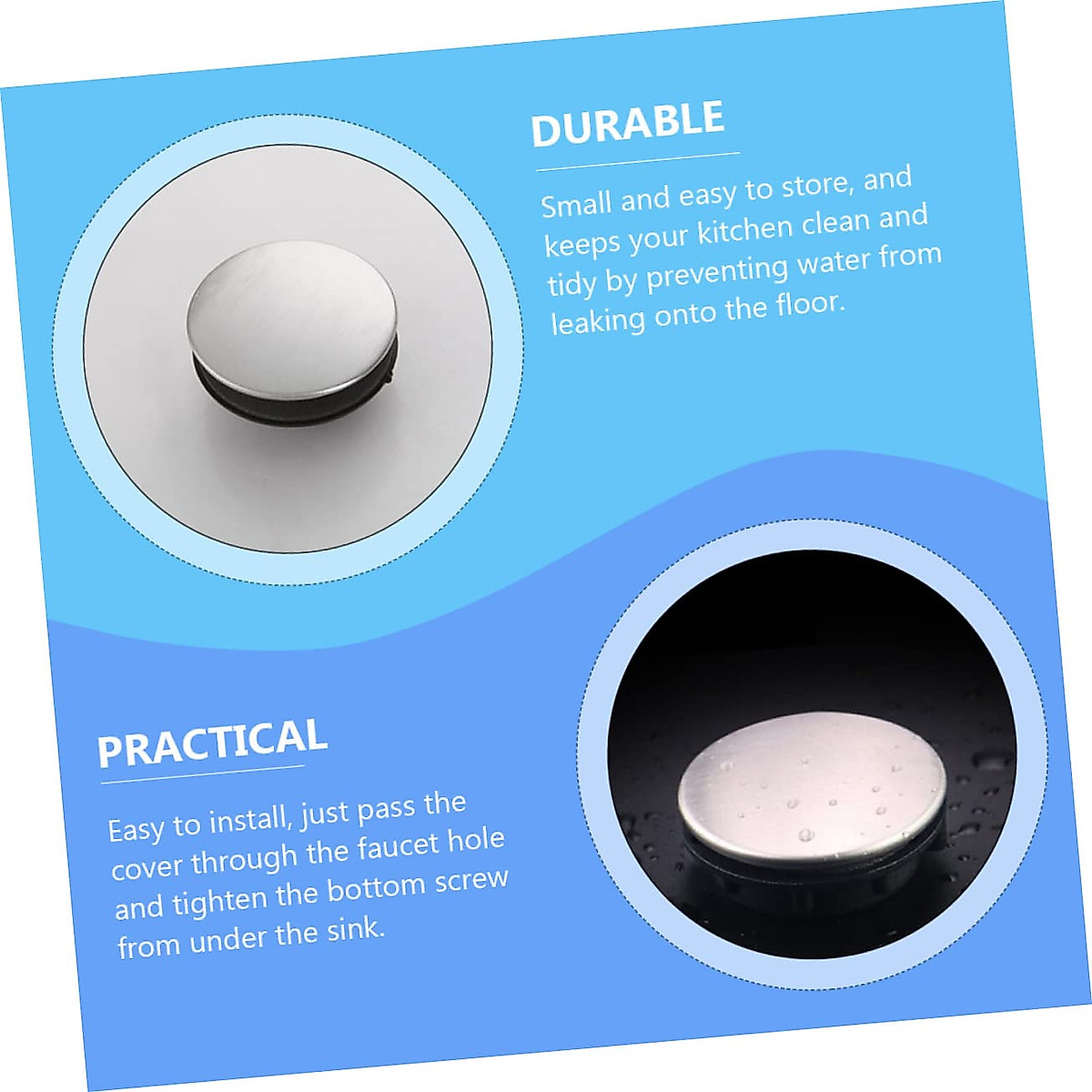 OSALADI 2pcs Faucet Cover Sink Tub Accessories for Bathtub Faucet Bathtub Faucets Faucet Hole Tap Hole Stopper Kitchen Accessories Sink Repair Kit Hole