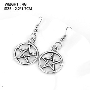 Silver Pentagram Earrings // Pentacle // Alternative Jewellery // Halloween // Witch // Pagan