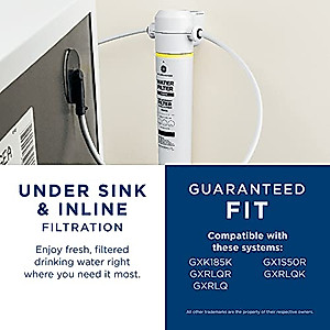 GE FQK1K Under Sink Water Filter | Replacement for Water Filtration System | Easy Install | Reduces Sediment, Rust & Other Impurities from Water | Replace Every 6 Months for Best Results | 1 Filter