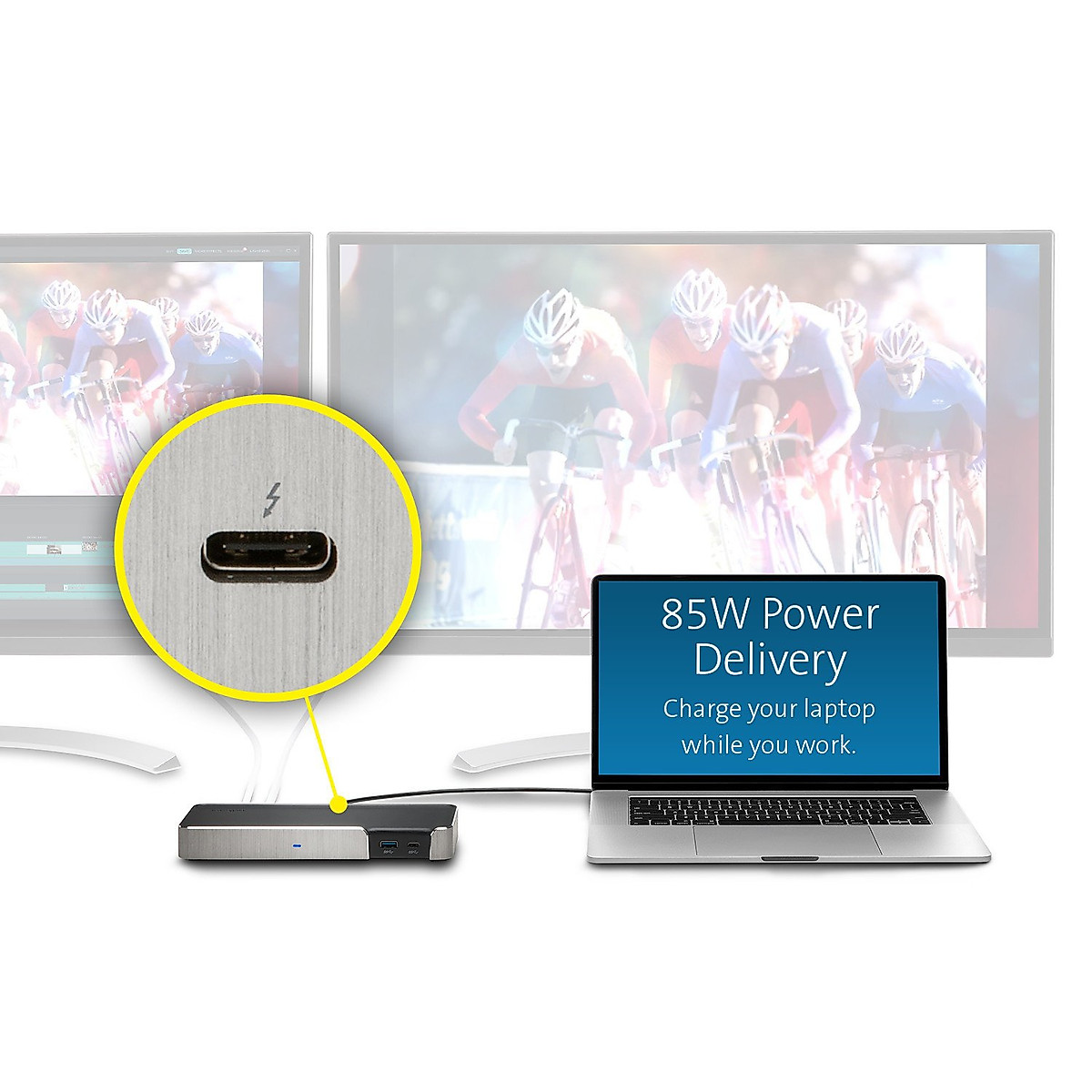 Kensington SD5200T Thunderbolt 3 Docking Station - 85W PD - Dual Monitor 4k for Mac and PC (K38300NA)