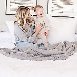 SARANONI Large Home Throw Decorative Bamboo Blanket 50" x 60 (Gray)