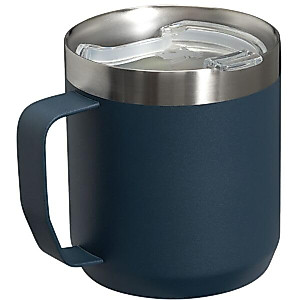 Stanley Stay-Hot Camp Mug 12 oz | Press Fit Drink Through Lid | Cup for Coffee, Tea and Drinks | Insulated Stainless Steel Coffee Mug | BPA-Free | Navy