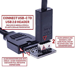LINKUP USB 2.0 to USB 3.0/3.1 Upgrade Adapter, Noise Reduction, Shielded, 26 cm, Backed by 1-Year Warranty