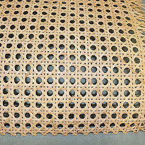 CLAYNIX 24" Width Rattan Webbing for Caning Projects Natural Pre - Woven Open Mesh Cane - Cane Webbing Sheet (2 FEET)