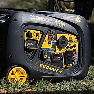 FIRMAN W03383 Remote Start Gas Generator - 3650/3300W,Black