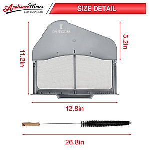 DC97-16742A Dryer Lint Trap Screen Filter Replacement for Samsung Dryer-Replaces AP5306681, DC61-03048A, DC61-02610A, DV45H7000EW/A2, DV40J3000GW/A2 with Flap and Vent Cleaner Brush