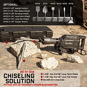 XtremepowerUS 2800Watt Heavy Duty Electric Demolition Jack Hammer Concrete Breaker Punch Construction