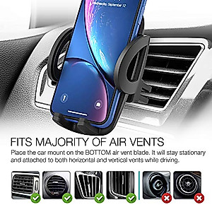 XDesign Air Vent Car Mount Premium Universal Phone Holder Cradle Compatible with iPhone 12 Pro Max 11 Pro iPhone XR SE 2020 8 Plus 7 6s 6 Galaxy S20 S10 S9 Plus,Note 20 10,Pixel,LG & Other Smartphone