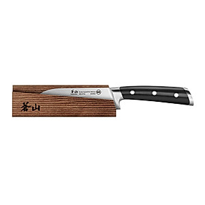Cangshan TS Series 1020823 Swedish 14C28N Steel Forged 5-Inch Santoku Knife and Wood Sheath Set