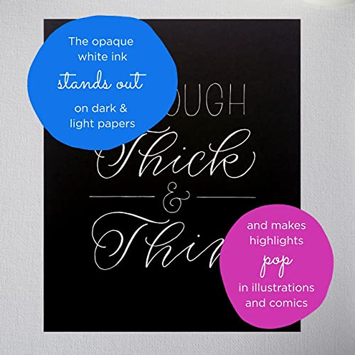 SAKURA Gelly Roll Gel Pens - Bold Tip Ink Pen for Journaling, Art, or Drawing - Classic White Ink - 6 Pack