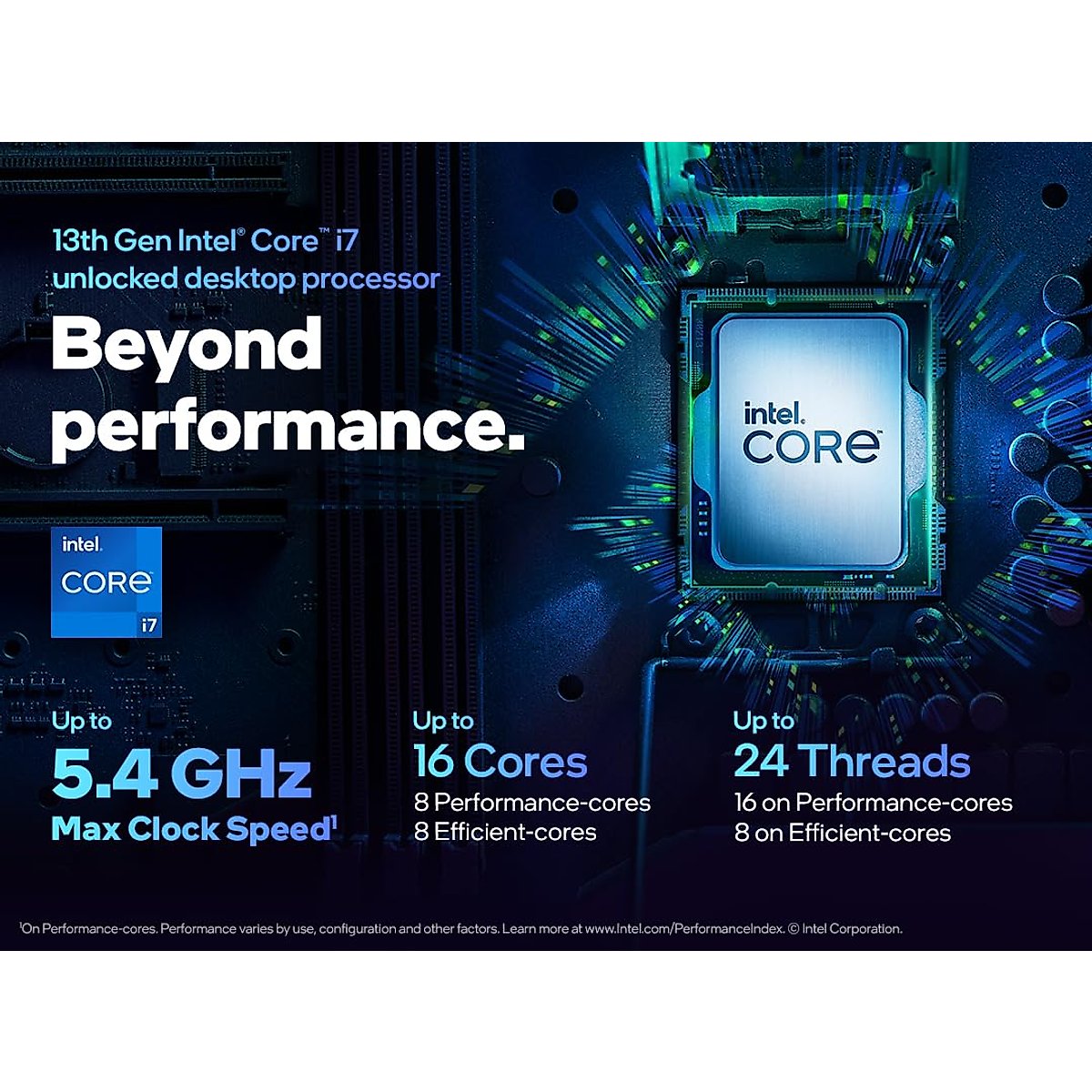 Intel Core i7-13700KF Gaming Desktop Processor 16 cores (8 P-cores + 8 E-cores) - Unlocked